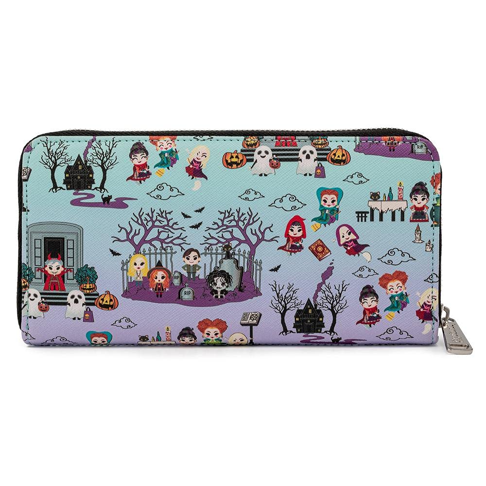 Disney Hocus Pocus Scene AOP Zip-Around Wallet