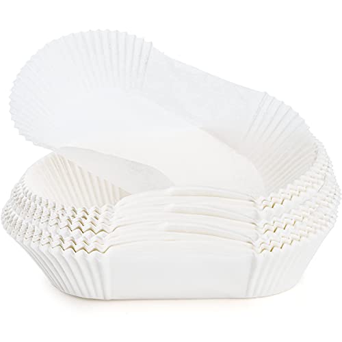 DEAYOU 80 PCS Loaf Bread Baking Liners, Paper Loaf Pan Liners, Disposable Greaseproof Baking Cups Tin Liners for Cakes, Snacks, Cupcakes, Muffins, Weddings, Parties, White, Recyclable