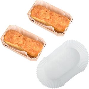 DEAYOU 80 PCS Loaf Bread Baking Liners, Paper Loaf Pan Liners, Disposable Greaseproof Baking Cups Tin Liners for Cakes, Snacks, Cupcakes, Muffins, Weddings, Parties, White, Recyclable