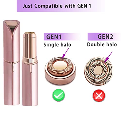 Facial Hair Remover Replacement Heads for Gen 1 Finishing Touch Flawless Facial Hair Removal Tool for Women,18K Gold-Plated Rose Gold 4 Count,First Generation by BECHY