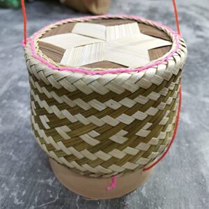 Heavens Tvcz Sticky Rice Basket Serving Thai Laos Small Handmade Bamboo to Keep Sticky Rice Warm for Restaurant