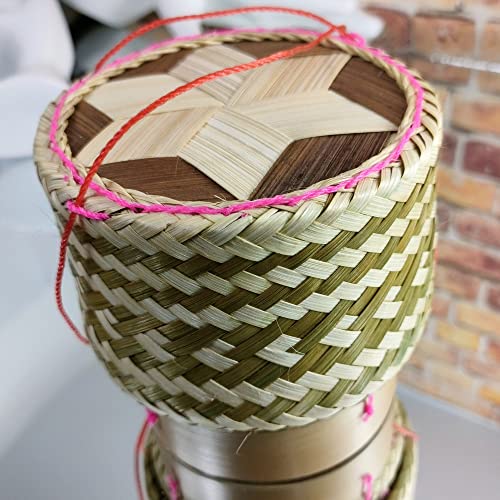 Heavens Tvcz Sticky Rice Basket Serving Thai Laos Small Handmade Bamboo to Keep Sticky Rice Warm for Restaurant