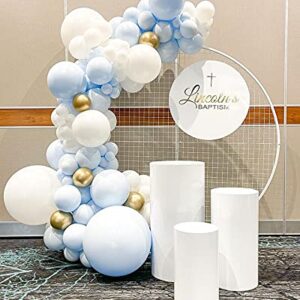 White Balloons 84 pcs White Balloons Garland Arch Kit 5 inch +12 inch +18 inch Pastel White Balloons Happy Birthday Balloons Baby Shower Decorations Wedding Balloons