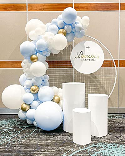 White Balloons 84 pcs White Balloons Garland Arch Kit 5 inch +12 inch +18 inch Pastel White Balloons Happy Birthday Balloons Baby Shower Decorations Wedding Balloons