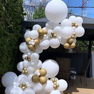 White Balloons 84 pcs White Balloons Garland Arch Kit 5 inch +12 inch +18 inch Pastel White Balloons Happy Birthday Balloons Baby Shower Decorations Wedding Balloons