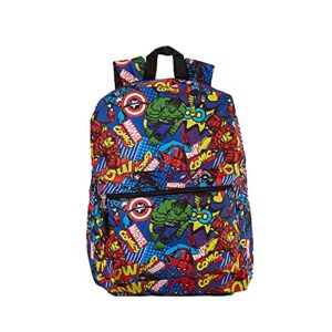 marvel comics avengers incredible hulk, captain america, spiderman backpack for kids, 16 inch