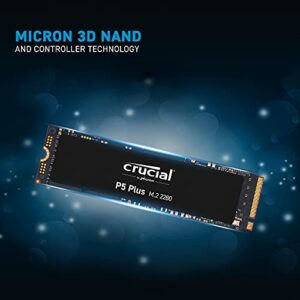 Crucial P5 Plus 500GB PCIe Gen4 3D NAND NVMe M.2 Gaming SSD, up to 6600MB/s - CT500P5PSSD8, Solid State Drive