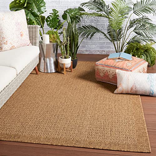 Jaipur Living Vibe Maeva 2'X3' Area Rug, Coastal Light Brown for Outdoor Spaces