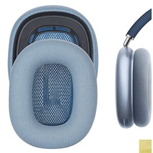 geekria quickfit replacement ear pads for airpods max headphones ear cushions, headset earpads, ear cups cover repair parts (blue)