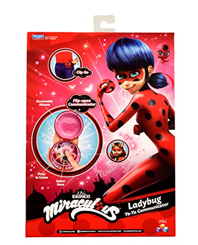 Bandai Miraculous Ladybug Yoyo Communicator, Ladybug Accessories Toy Phone for Role Play Fun, Miraculous: Tales of Ladybug & Cat Noir Kids Toys for Dress Up Games, Miraculous Ladybug Gift