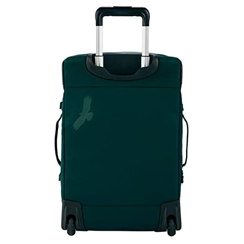 Eagle Creek Cargo Hauler XT Wheeled International Carry On Luggage Duffel with Telescoping Handle and Straps, Lockable U-Lid, Top Compartment, and Compression Straps, Arctic Seagreen - 30L/22"