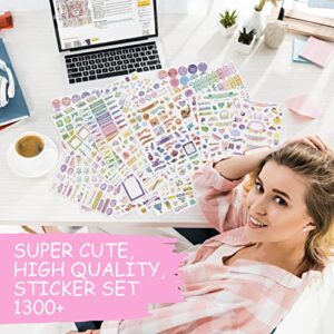 Aesthetic Planner Stickers for Fun Planning - 1300+ Cute Sticker Accessories to Decorate & Improve Your Planners, Calendar, Journal and Scrapbooking