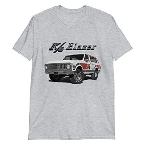 retro chevy blazer k5 feathers short-sleeve unisex t-shirt sport grey