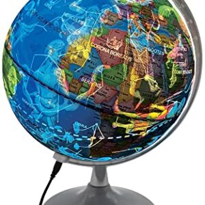 Lexibook Luminous Globe Planetarium, STEM, 2-in-1 Globe During The Day, Constellation map at Night, Blue/Black, NLJ185EN