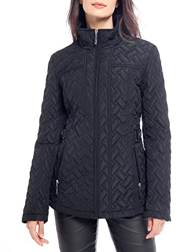 S P Y M Womens Diamond Quilted Jacket Lightweight Padding Coat with Pockets, Regular and Plus Size