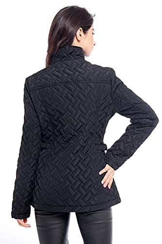 S P Y M Womens Diamond Quilted Jacket Lightweight Padding Coat with Pockets, Regular and Plus Size