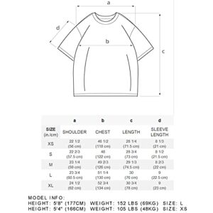 Aelfric Eden Mens 90s Vintage Oversize Shirts Summer Unisex Hipster Printed Casual Tee Streetwear Harajuku Top Tshirt