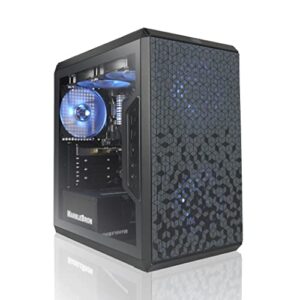 avgpc q-box series gaming pc - amd ryzen 5 5600g 6-core cezanne 6-core 3.9 ghz with amd radeon graphics with liquid cooler 8gb ddr4 500gb ssd windows 10, black