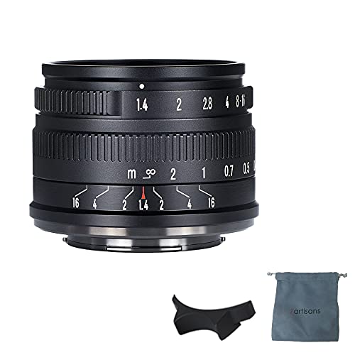 7artisans 35mm F1.4 Mark II APS-C Manual Focus Fixed Lens Large Aperture Compatible with Olympus and Panasonic MFT M4/3 Mount Cameras