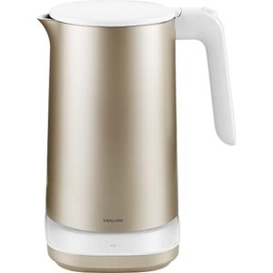 zwilling enfinigy 1.56-qt cool touch electric kettle pro, cordless tea kettle, gold