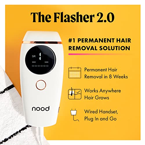 The Flasher 2.0 by Nood, IPL Laser Hair Removal Handset, Pain-free and Permanent Results, Safe for Whole Body Treatment