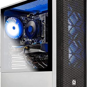 Skytech Gaming Blaze 3.0 Gaming Computer PC Desktop - Intel i3-10100F, GTX 1650, 500GB SSD, 8GB DDR4 3000, RGB Fans, AC WiFi, Windows 10 Home 64-bit, White