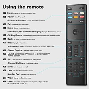 Universal Remote-Control for Vizio Smart-TV, Remote-XRT136-Replacement Compatible with LED LCD HDTV 4K UHD and More TVs …