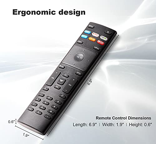 Universal Remote-Control for Vizio Smart-TV, Remote-XRT136-Replacement Compatible with LED LCD HDTV 4K UHD and More TVs …