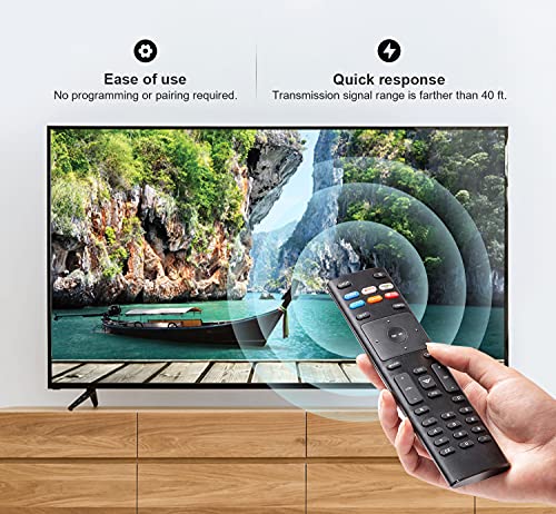 Universal Remote-Control for Vizio Smart-TV, Remote-XRT136-Replacement Compatible with LED LCD HDTV 4K UHD and More TVs …