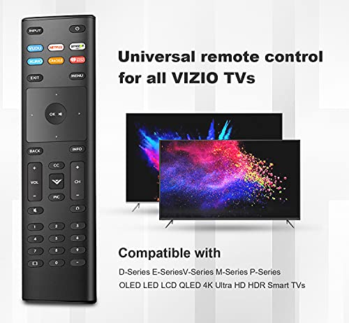 Universal Remote-Control for Vizio Smart-TV, Remote-XRT136-Replacement Compatible with LED LCD HDTV 4K UHD and More TVs …