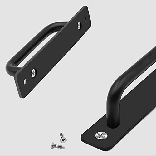 gaizda Pack of 2 barn Door Handle,Sliding Door Pull Handle,High Performance Handle, Cabinet Door Handles, Drawer Knobs, Kitchen Handles,Hardware Door Handle for a Wooden Door,Cabinet Door,Black