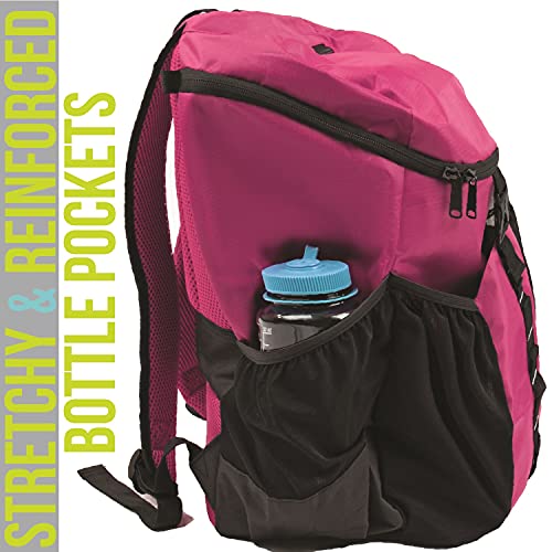 Athletico Basketball Bag - Large Basketball Backpack for Men & Women - Volleyball And Soccer (Pink)