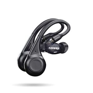 shure aonic 215 tw2 true wireless sound isolating earbuds with bluetooth 5 technology, premium audio with deep bass, secure fit over-the-ear, 32 hour battery life, fingertip controls - (gen 2) - black