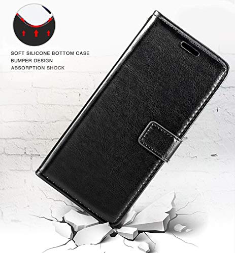 Shantime Oppo Reno 6 Pro 5G Wallet Case, Premium PU Leather Magnetic Flip Case Cover with Card Holder and Kickstand for Oppo Reno 6 Pro 5G Black