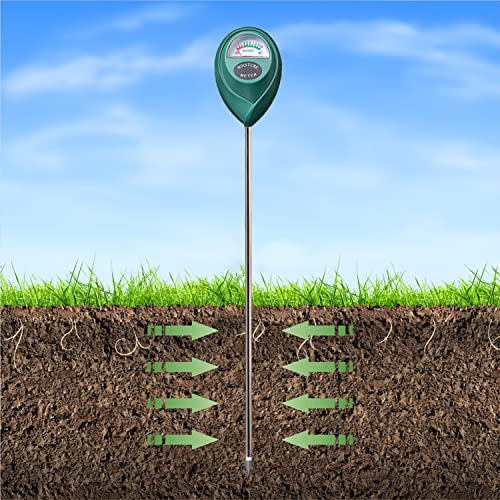 XLUX Long Probe Deep Use Soil Moisture Meter, Water Monitor Indicator Sensor, Hygrometer for Outdoor Indoor Large Pot Plants, Flower, Gardening, Farming