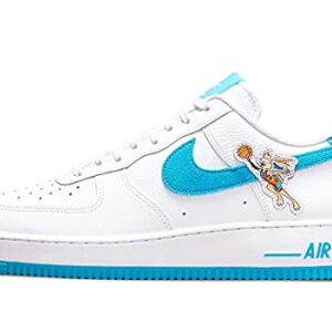 Nike Men's Air Force 1 Low Space Jam Tune Squad, White/Light Blue Fury/White, 9.5