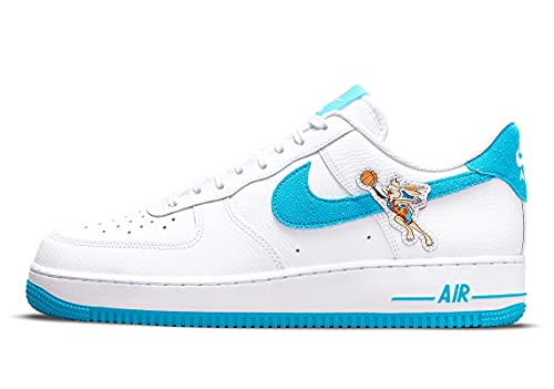 Nike Men's Air Force 1 Low Space Jam Tune Squad, White/Light Blue Fury/White, 9.5