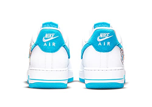 Nike Men's Air Force 1 Low Space Jam Tune Squad, White/Light Blue Fury/White, 9.5