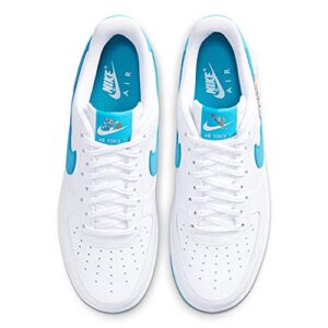 Nike Men's Air Force 1 Low Space Jam Tune Squad, White/Light Blue Fury/White, 9.5