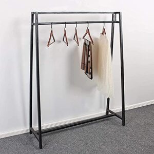 WJJAYY Moden Metal Clothes Rack with Clothing Hanging Rack Organizer for Laundry Drying Rack Display Racks Garment Racks,Retro Black