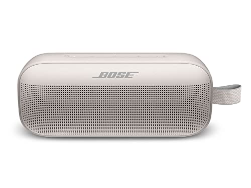 Bose SoundLink Flex Bluetooth Speaker, Portable Speaker with Microphone, Wireless Waterproof Speaker for Travel, Outdoor and Pool Use, White