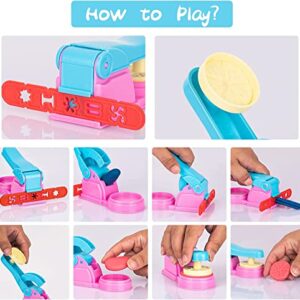 Dough Tools for Kids, 40Pcs Dough Kitchen Creations Set Includes Accessories Molds Scissors Rolling Pin with Storage Bag, Party Pack Dough Toys for Kids Toddlers Boys Girls