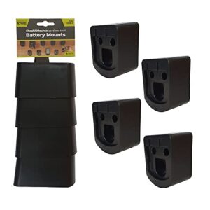 stealthmounts 18v ryobi battery holder - 4 pack | ryobi battery mount | ryobi battery storage | ryobi organizer | ryobi battery holder wall mount | ryobi 18v battery mount | made in uk