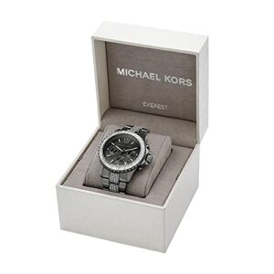 Michael Kors Women's Everest Quartz Watch with Stainless Steel Strap, Gunmetal, 22 (Model: MK6974)