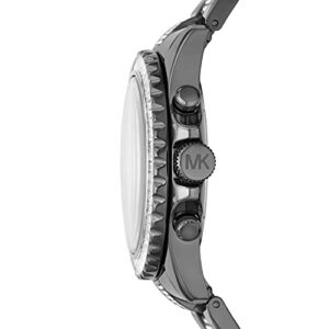 Michael Kors Women's Everest Quartz Watch with Stainless Steel Strap, Gunmetal, 22 (Model: MK6974)