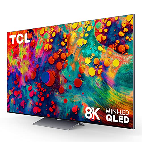 TCL 75-inch Class 6-Series 8K Mini-LED UHD QLED Dolby Vision HDR Smart Roku TV - 75R648, 2021 model