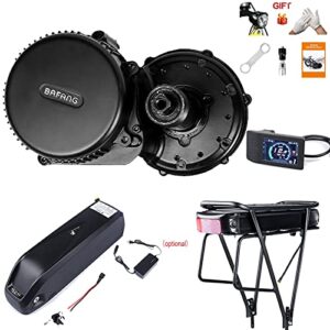 bafang bbs02 48v 750w mid drive kit, 8fun bicycle motor kit with 500c lcd display & 44t chainring, electric brushless bike motor motor para bicicleta for 68-73mm bb (no battery)