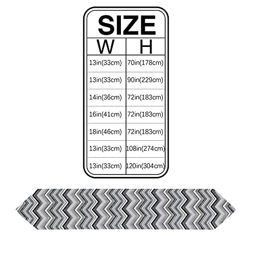 Big buy store Table Runner Gray Wave Striped Zig Zag Chevron Cotton Line Table Covers for Dinner Kitchen Wedding Indoor and Outdoor Parties Nordic Style Table Setting Decor -13 x 36 inch