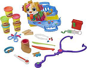 Play-Doh Care 'n Carry Vet Playset for Kids 3 Years and Up with Toy Dog, Storage, 10 Tools, and 5 Modeling Compound Colors, Non-Toxic