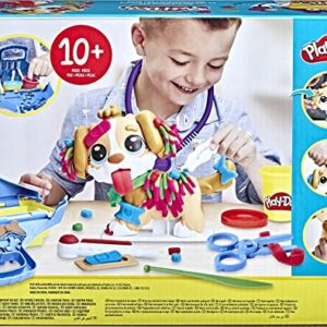 Play-Doh Care 'n Carry Vet Playset for Kids 3 Years and Up with Toy Dog, Storage, 10 Tools, and 5 Modeling Compound Colors, Non-Toxic